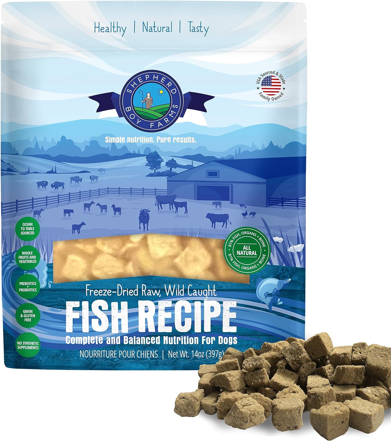 Shepherd Boy Farms Freeze-Dried Fish Medley Recipe For Dogs ...