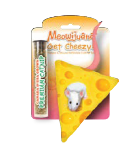 Meowijuana Get Cheezy Refillable Cheese & Mouse Cat Toys - Damariscotta ...