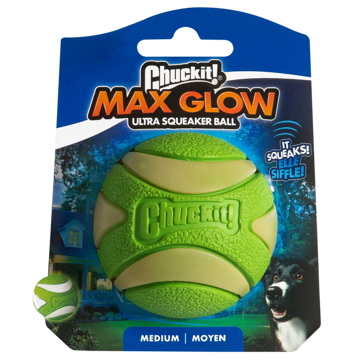 Chuckit! Max Glow Ultra Squeaker Ball Dog Toy - Damariscotta, ME ...