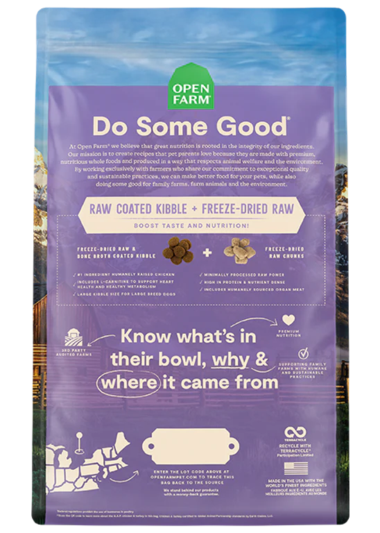 Open Farm Large Breed with Ancient Grains Rawmix for Dogs ...